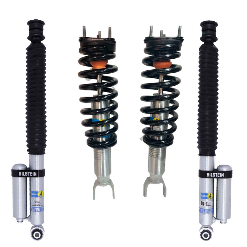 Bilstein 6112 0.6-2.6" Front Lift Assembled Coilovers 0-2" Rear 5160 Shocks for 2019-2024 Ram ...