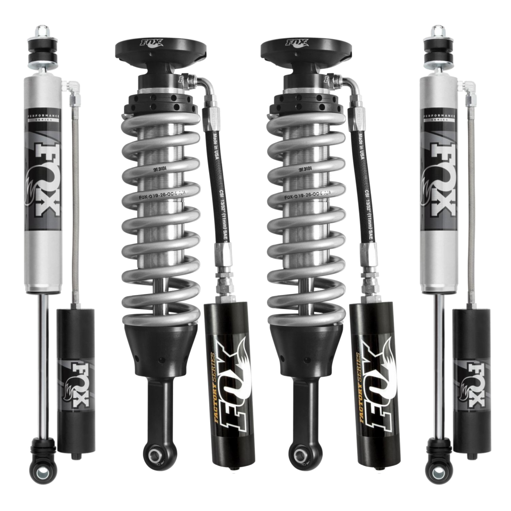 FOX 2.5 0-2" Front lift Reservoir Coilovers, 2.0 Perf 2-3" Rear Lift ...