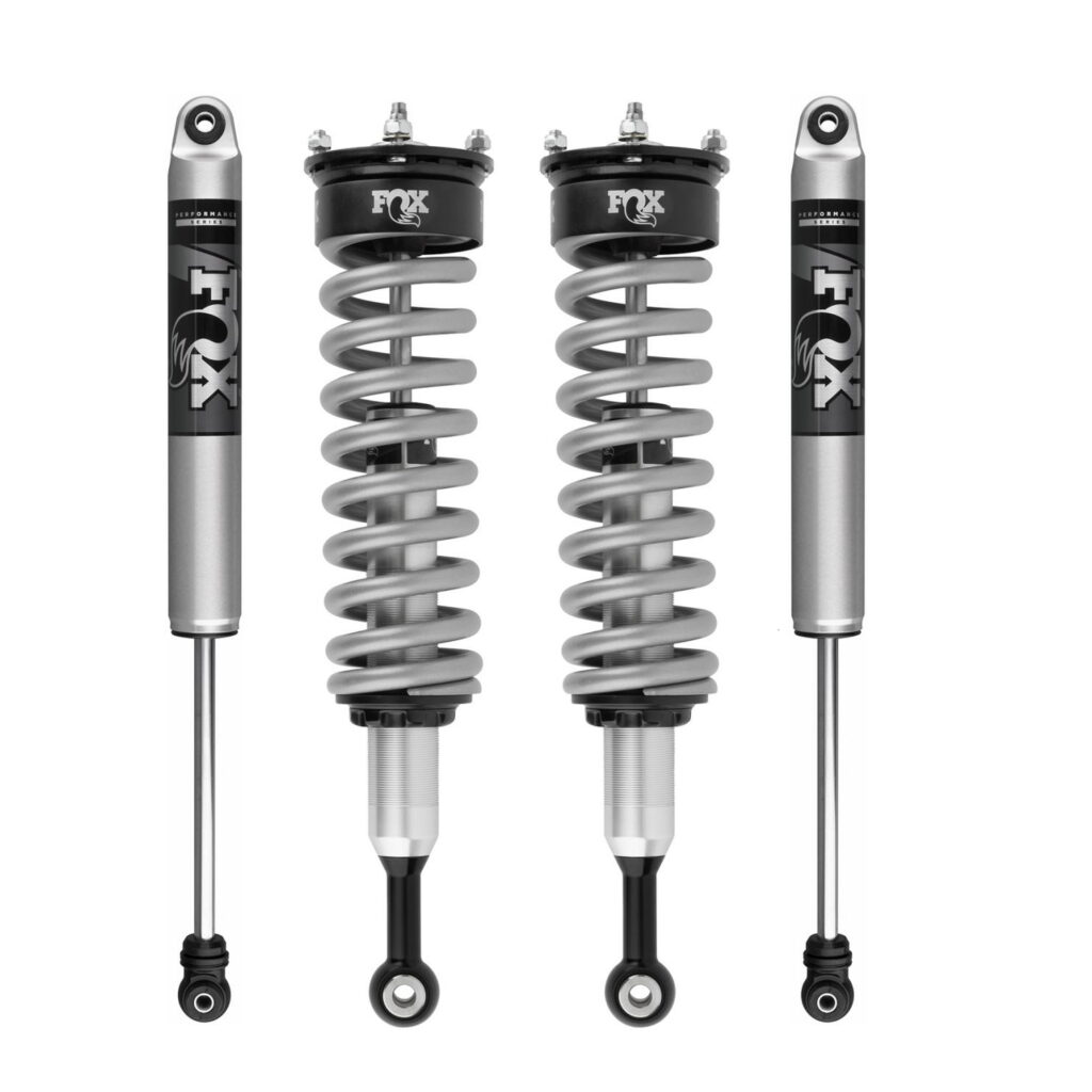 FOX Perf 2.0 Smooth Body IFP 2-3" Front Lift Coilovers and 0-1.5" Rear ...