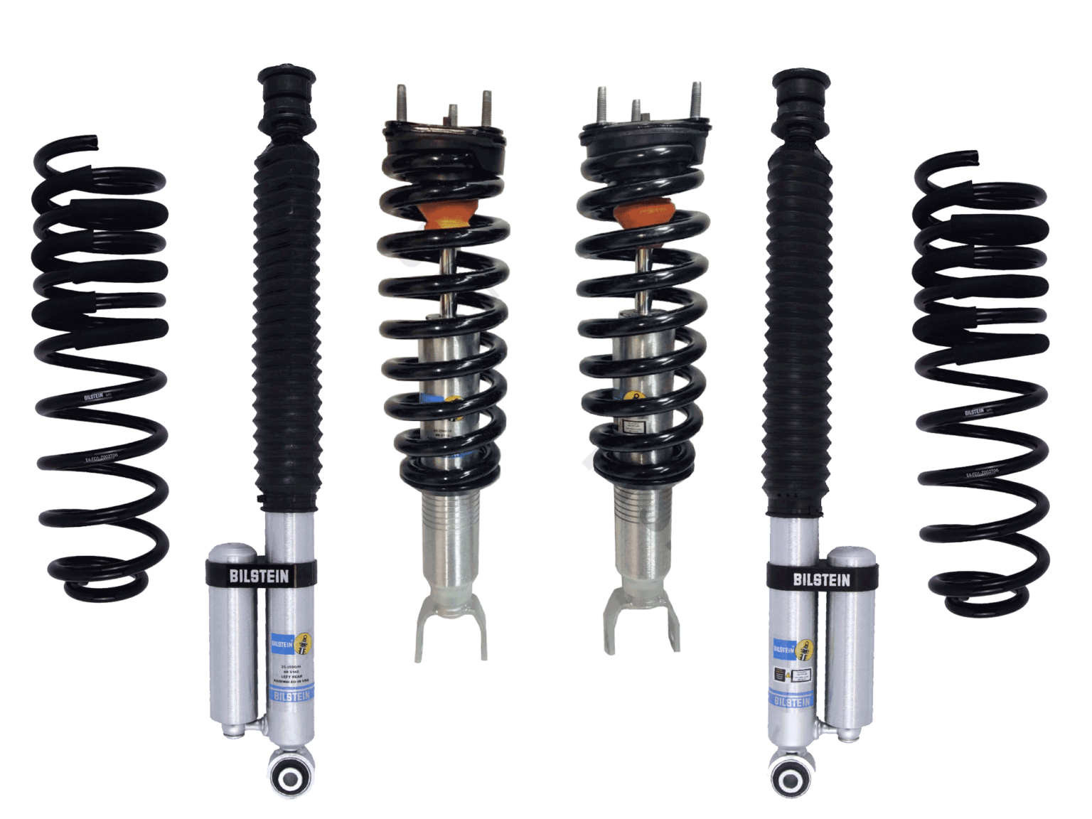 Bilstein 6112 0.6-2.6" Front Lift Assembled Coilovers 0-2" Rear 5160 Shocks and Rear Coils for ...